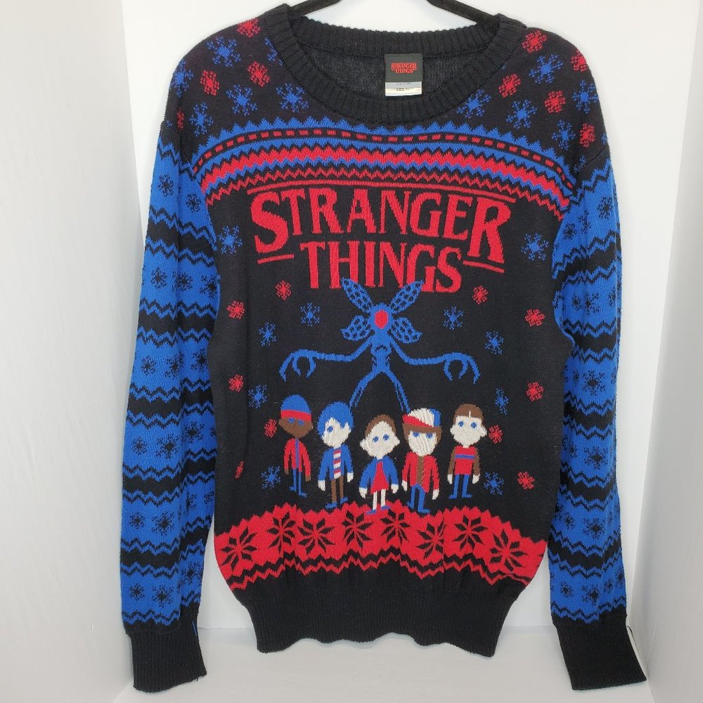 Netflix Stranger Things Ugly Holiday Christmas Sweate… - Gem